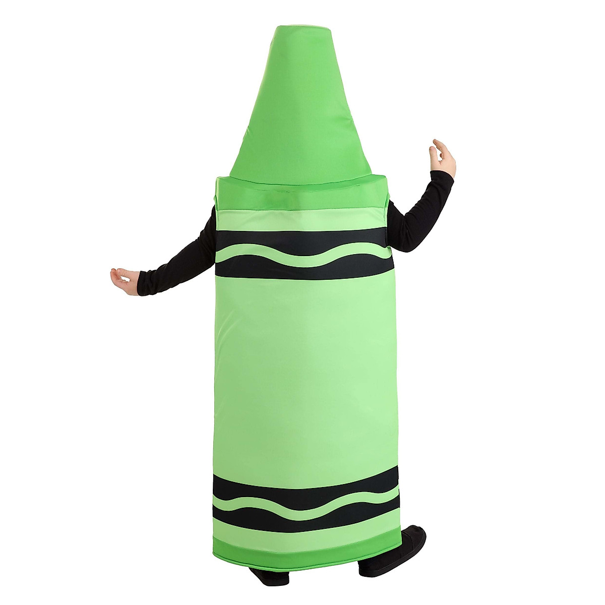 Green Crayola Crayon Kids Costume Pullover Tunic with Hood, Foam Backed