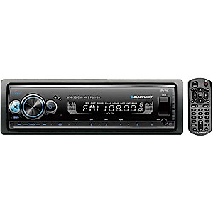 BLAUPUNKT Irvine70 Multimedia Car Stereo - Single DIN LCD Display with Bluetooth Streaming, Hands-Free Calling, MP3/USB Front Aux, AM/FM Receiver - Detachable Faceplate