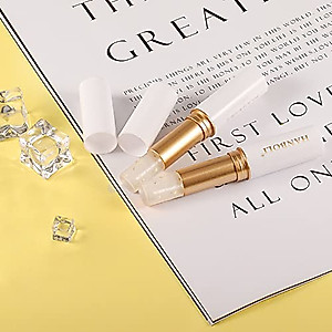 BINGBRUSH 2Pcs Gold Foil Temperature Change Lipstick Waterproof Moisturizing Lip Balm Jelly Crystal Discoloration