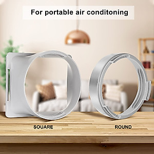 2 Pieces Portable Air Conditioner Hose Connector Window Adapter Exhaust Hose Connector Coupler Tube Connector Mobile Air Conditioning Accessories for Mobile Air Conditioning Exhaust Hose, 2 Sizes