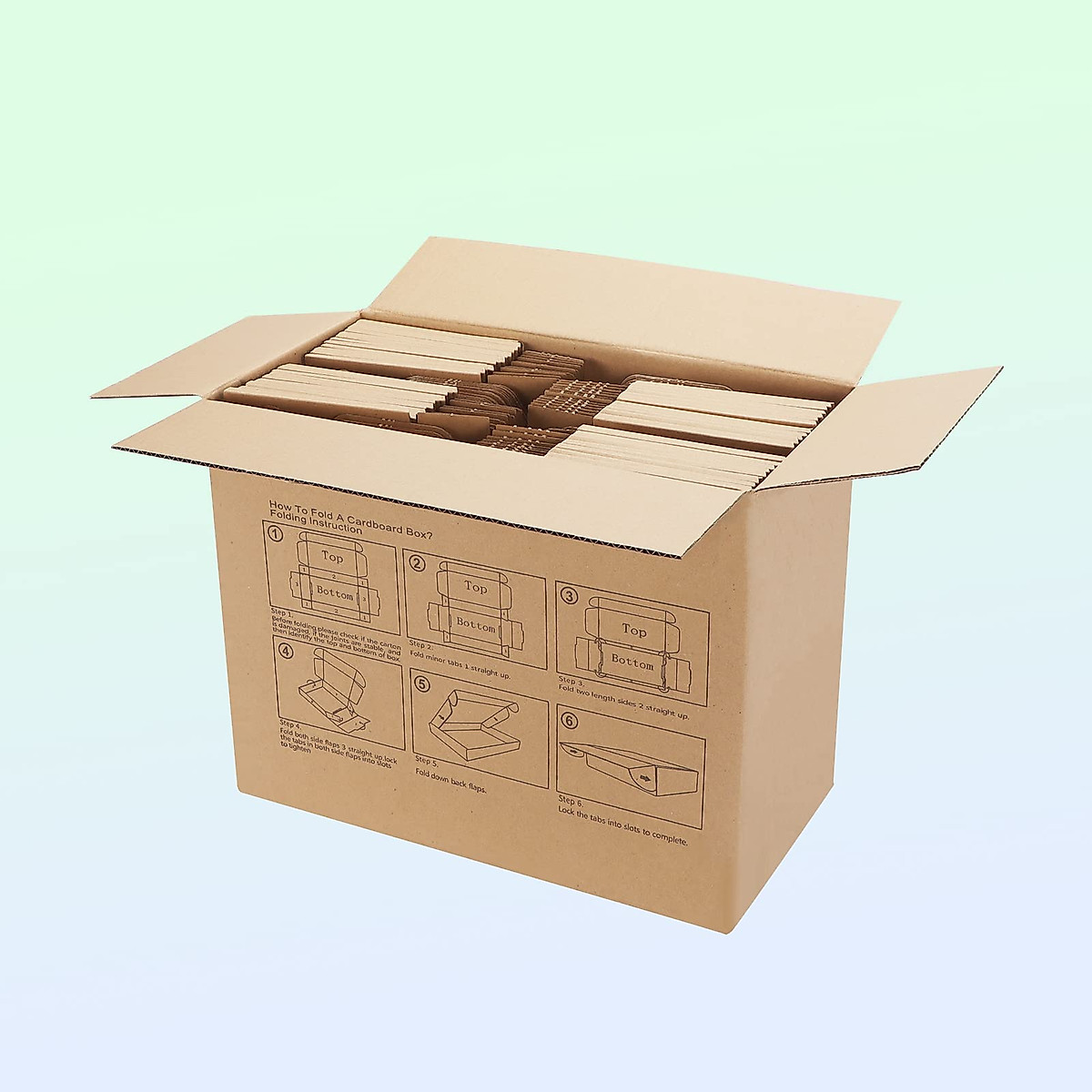 MEBRUDY 7x5x2 Inches Shipping Boxes Pack of 50, Small Corrugated Cardboard Box for Mailing Packing Literature Mailer