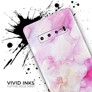 DesignSkinz Pink 32 Absorbed Watercolor Texture Protective Vinyl Decal Wrap Skin Cover Compatible with The Samsung Galaxy S20 (Screen Trim & Back Glass Skin)