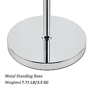 Ralbay Modern Crystal Glam Floor Lamp with Crystals, Bright Floor Lamp with Push Button(Bulb Excluded)