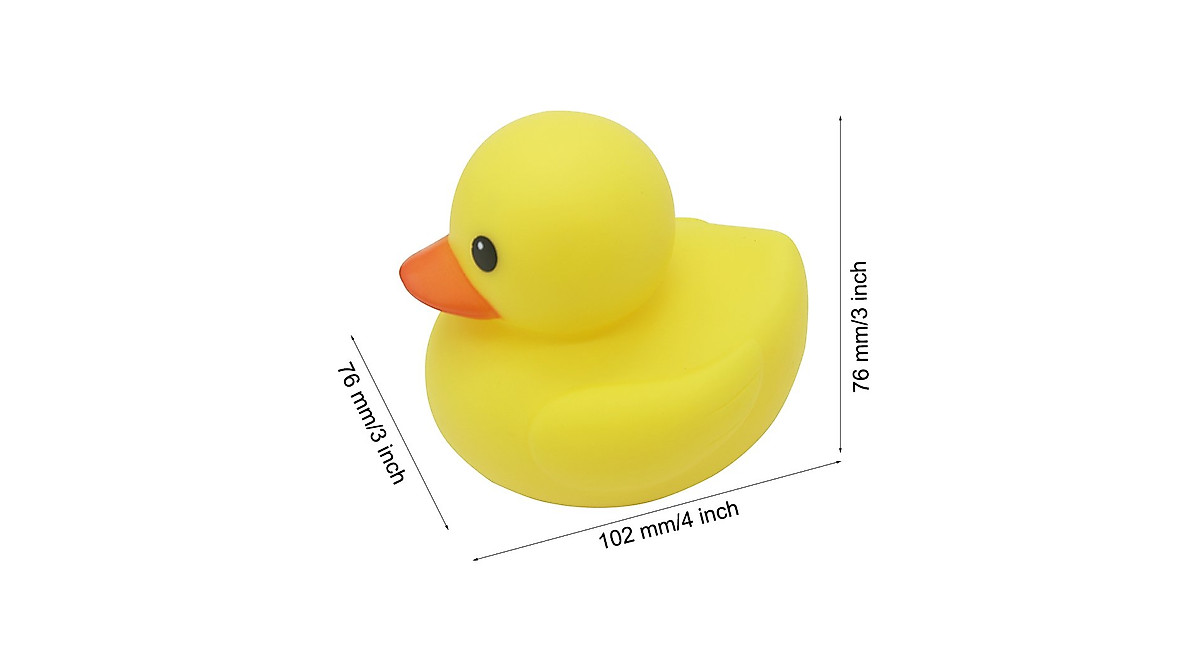 MyLifeUNIT 4-Inch Yellow Rubber Bath Ducks for Kids - Fun Bath Toy