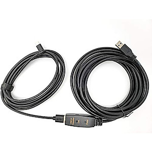 TNE 26ft/8M Link Cable for Oculus Quest 2/Quest 3 Steam VR Gaming and Charging | 10ft 90 Degree Angled Gen 1 Type C USB3.2 to USB Type A Power Cord + 16ft Active Repeater Extension 3.0 Cable (26ft/8M)