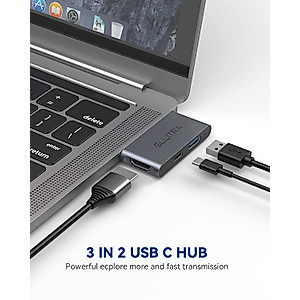 GLLITRA 7 in 2 + 3 in 2 USB C Dongle Multiport Adapter