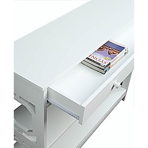 Convenience Concepts Omega 1 Drawer Console Table, White