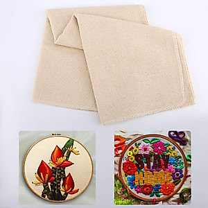 LUTER 26.4x19.3 Inch Needlework Fabric, Linen Needlework Fabric Monk Cloth for Punch Needle Rug-Punch Needles & Pinch Needle
