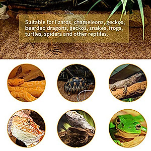 Reptile Carpet, Natural Coconut Fiber Mat for Pet Terrarium Liner, Coconut Fiber Substrate Reptile Supplies for Tortoise, Lizards, Chameleons, Snakes, Geckos, Bearded Dragon (12" x39.4" x 2Pack)