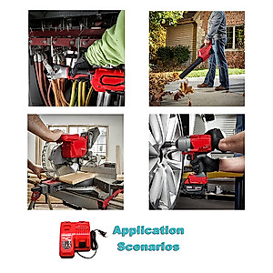 Lilocaja M12 & M18 Multi-Voltage Battery Charger Replacement for Milwaukee M18 Battery Charger 48-59-1812, Compatible with Milwaukee M12 12V and M18 18V Lithium-ion Battery 48-11-2420 48-11-2401