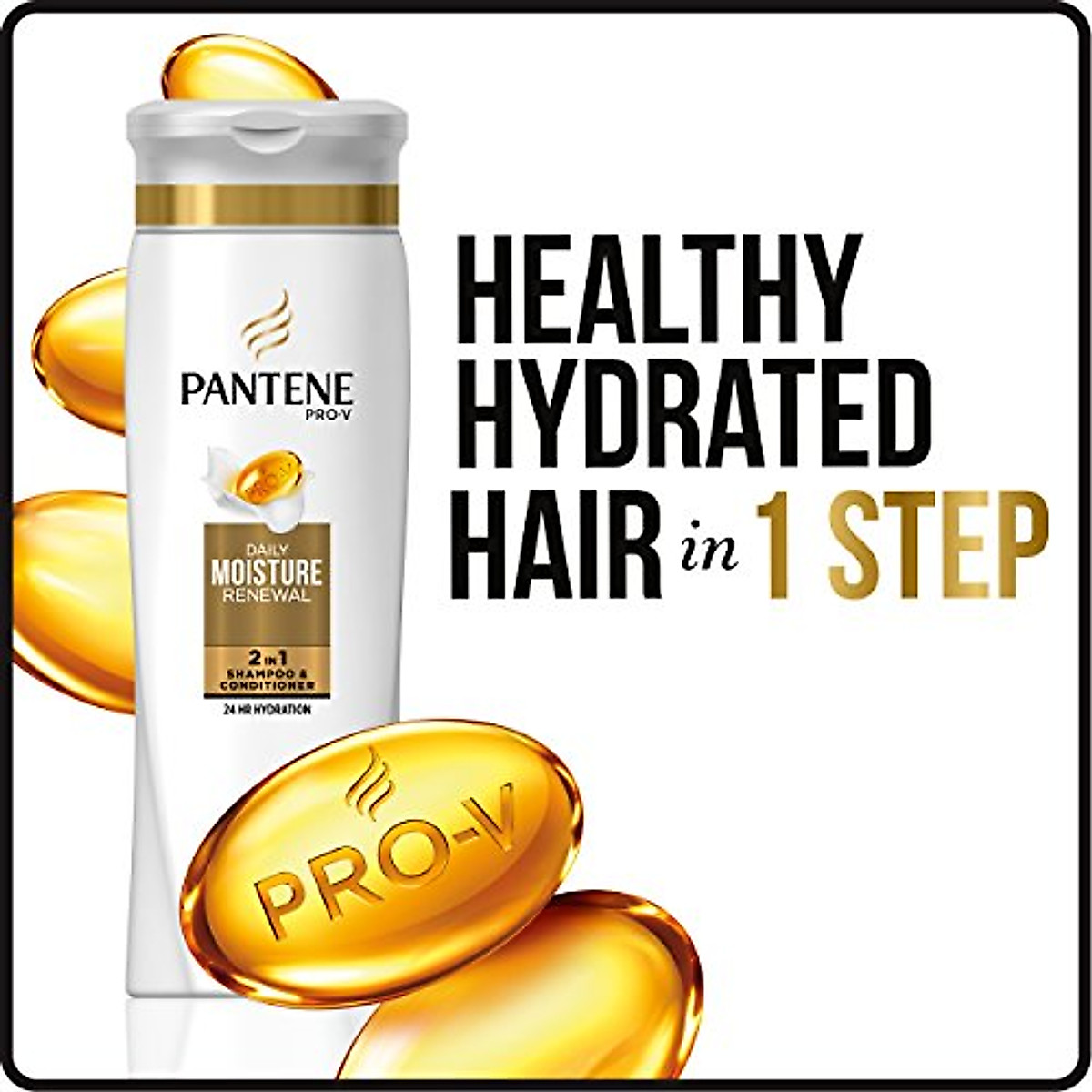 Pantene Pro-V Daily Moisture Renewal 2 In 1 Shampoo & Conditioner, 25 Fl Oz
