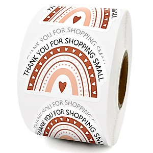 500 PCS Thank You for Shopping Small Cute Small Business Stickers, Thank You Stickers, Bakeries Packaging Stickers, Envelopes Stickers, Mail Envelopes Shipping Stickers for Small Business