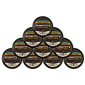 Schmitty's Herbal Snuff Wintergreen 10 Cans with DC Crafts Nation Skin Can Cover - Cowboy