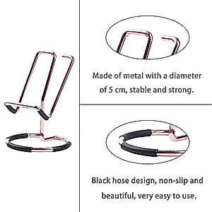 Cell Phone Stand for iPhone 13 12, Phone Dock: Holder, Cradle, Stand for Office Desk, 2022 Stable and Durable Fashion Phone Bracket - 2 PCS (Gold and Rose Gold)