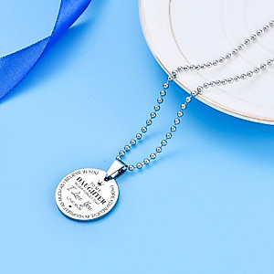 malyunin Inspirational Gifts Necklace To Son Daughter Gift from Mom Dad Never Forget That I Love You Family Jewelry Graduation Gifts (Mom To Daughter)
