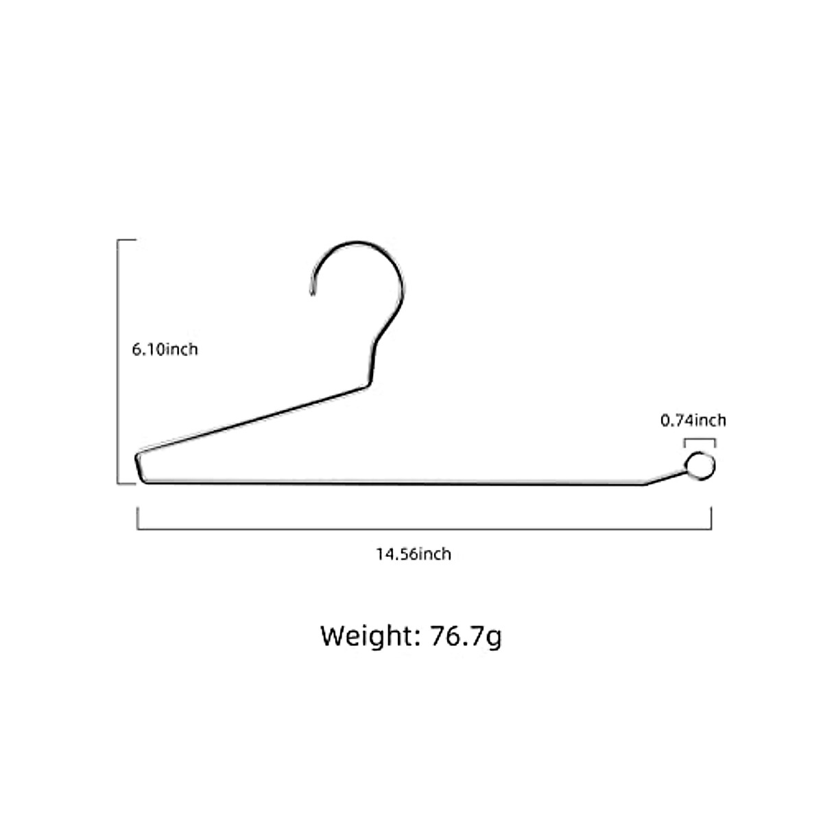 【4-Pack】 WAIKAS Pants Hangers,38cm, 304 Stainless Steel