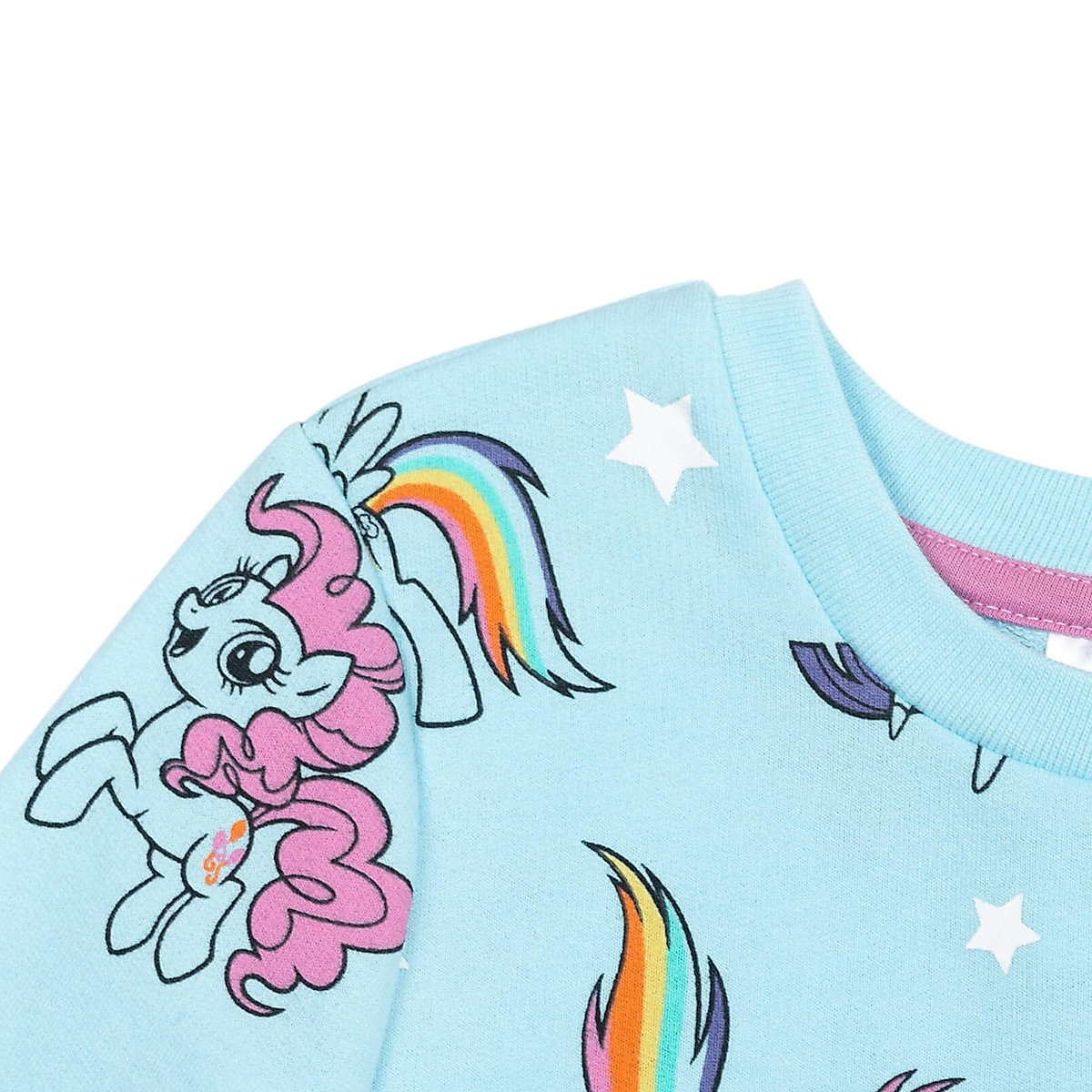 My Little Pony Toddler Girls French Terry Pullover Sweatshirt Light Blue 5T