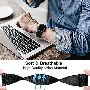 Lerobo Elastic Bands Compatible with Apple Watch 44mm 45mm 42mm 49mm 41mm 40mm 38mm for Women Men,Stretchy Solo Loop Soft Nylon Adjustable Solo Loop Sport Bands for iWatch SE Series 8 7 6 5 4 3 2 1