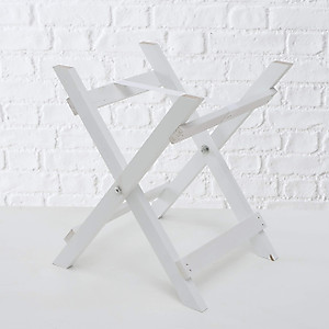 WHW Whole House Worlds Cape Cod Cocktail Tray Table, White and Pale Wood Tones, Natural Wood and MDF Shiplap, 11 ¾ L x 11 ¾ W x 14 ¼ Inches