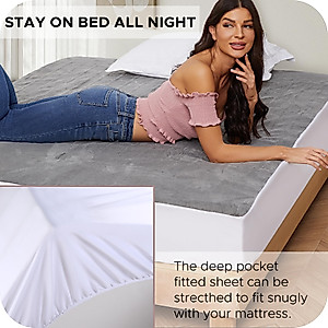 Heated Mattress Pad Queen Size 60"x80", 5 Heating Levels Dual Control with 10 Hours Auto-Off, Warming Bed, Fast Heating Electric Mattress Pad, Grey