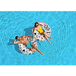 Poolmaster 40-Inch Say I Do Inflatable Swimming Pool Float Inner Tube, 2 Pack
