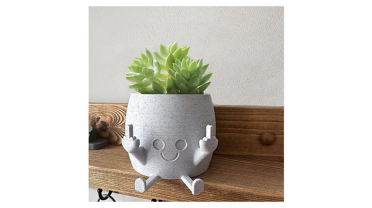 SXIDPDA Funny Smiling Plant Pot for Indoor & Outdoor