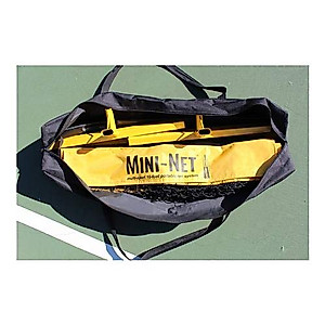 OnCourt Offcourt Quick Start Mini-Net Portable Tennis Net - 10' wide with Carry Bag | Adjustable Height 30-64 inches | Indoor/Outdoor