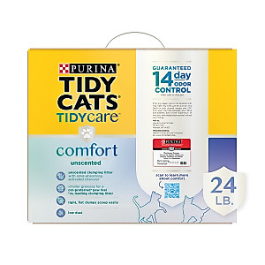 Purina Tidy Cats Tidy Care Comfort Unscented Clumping Cat Litter Odor Control Low Dust Formula - 24 lb. Box