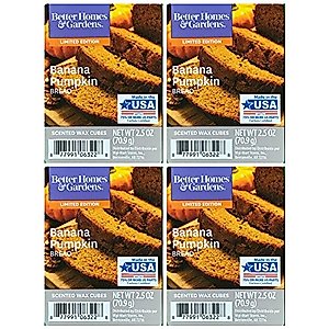Better Homes and Gardens Banana Pumpkin Bread Scented Wax Cubes - 4-Pack