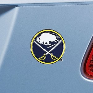 FANMATS 22204 Buffalo Sabres 3D Color Metal Emblem, Diecut Team Logo Auto Emblem