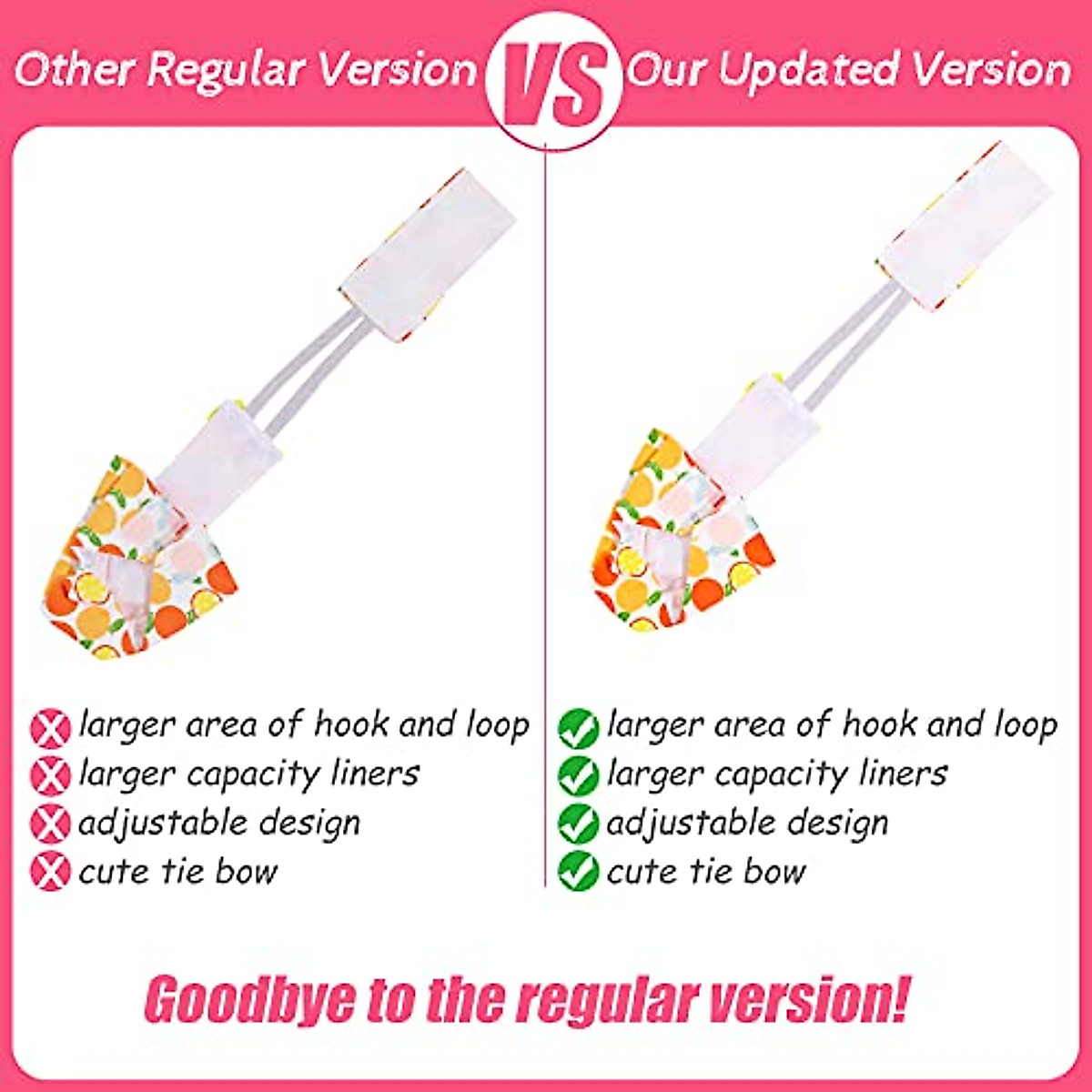 6 Pieces Bird Diaper Washable Parrot Diapers Reusable Bird Flight Suit Diaper Waterproof Inner Layer Protective Parrot Nappy Clothes for Parakeet Parrot Mini Macaw Budgie Canary, Fruit Style (Medium)