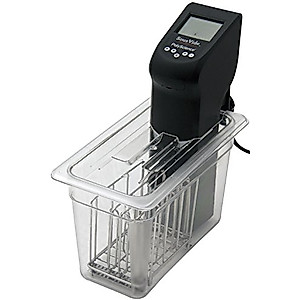LIPAVI Sous Vide Container Model C5 – 1.75 Gallon, 12.7 X 7 Inch, Height 8 Inch. Strong, Clear Polycarbonate. NOT INCLUDED: Matching L5 rack and lids for virtually any Sous Vide machine.