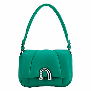 Amazing Song Small Quilted Crossbody Bags for Women, Designer Calfskin Leather Handbag Purse with Removable Strap, Alpha Bag