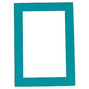 8x10 Teal Blue Mat for 6x8 Photo - Picture Matboard for Frames Measuring 8 x 10 Inches - Bevel Cut Matte to Display Art Measuring 6 x 8 Inches - Acid Free ONE MAT