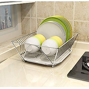 STRAW Single-layer Drain Bowl Rack,Rack Set Dish Drainer Drain Board and Utensil Holder Simple Easy to Use