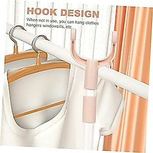 Zerodeko Retractable Clothes Rail Outdoor Clothing Adjustable Hitch Plastic Hanger Household Clothes Forks Garment Hook Reach Pole Closet Rods for Hanging Clothes Simple Pole for Clothes