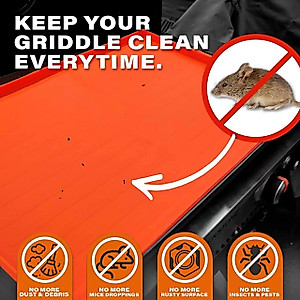 28" Silicone Griddle Mat for Blackstone Grill, Global V-Bien 28 inch Grill Cover Heavy Duty Food Grade, Protect Griddle from Rodents, Insects, Debris, and Rust, All Season Cooking Protective Cover