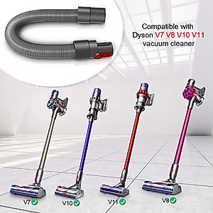E.LUO Flexible Extension Hose Accessories for Dyson V15 V8 V7 V10 V11 Absolute Animal Trigger Motorhead Cordless Stick Vacuum Cleaner Accessories