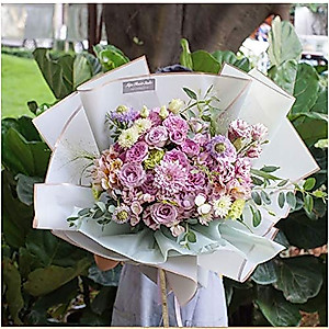 Xshelley(21pcs 7 colors 22.8 * 22.8 inches flower shop bouquet, DIY crafts, gift packaging or gift box packaging, waterproof flower wrapping paper