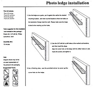 NBWOOD Viva Set of 2 Photo Ledge Picture Display Floating Wall Shelf, White(24-inch 36-inch) 222