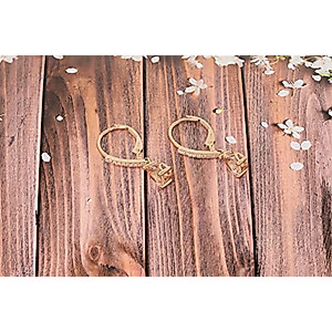 KOKAV 14K Rose Gold Genuine Morganite 1-1/10Ct Teardrop Dangle Earrings with Diamonds.