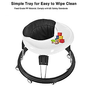 The Foldable Baby Walker, Suitable for 66-80cm Height Wheeled Baby boy and Girl Walker, Mute Anti-Rollover Baby Walker, Avoid Bicycle Rollover, Foldable Baby Chair