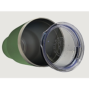 LaserGram 30oz Vacuum Insulated Tumbler Mug, Flag of El Salvador, Personalized Engraving Included (Camo Green)