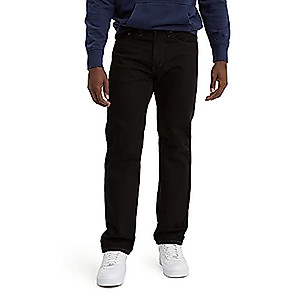 Levi's Men's 505 Regular Fit Jeans (Also Available in Big & Tall), Black-Discontinued, 38W x 32L