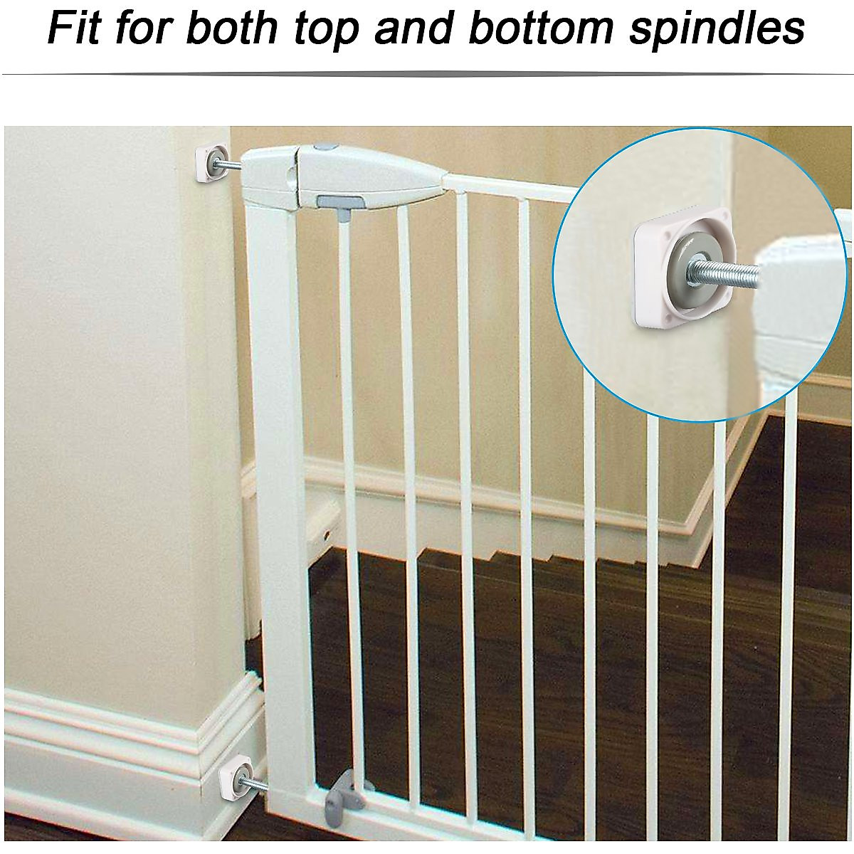 Baby Gate Wall Cups, Dog Gate Wall Protection Guard Prevent Damage from Wall Surface, Door, Wooden Stairs(4 Pack)