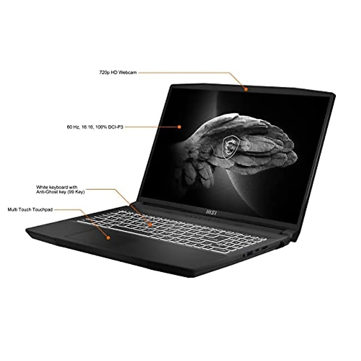 2022 MSI M16 Creator 16" QHD+ (2560x1600) Laptop 12th Intel i7-12700H 14-Core 32GB DDR4 1TB NVMe SSD NVIDIA GeForce RTX 3060 6GB Backlit Keyboard Hi-Res Audio Windows 10 Pro WiFi 6 w/RATZK 32GB USB