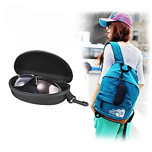 LERTREE Yuyeran Portable Waterproof Sunglasses Eyeglasses Case Zipper Hard Shell Box With Clip (1PC)