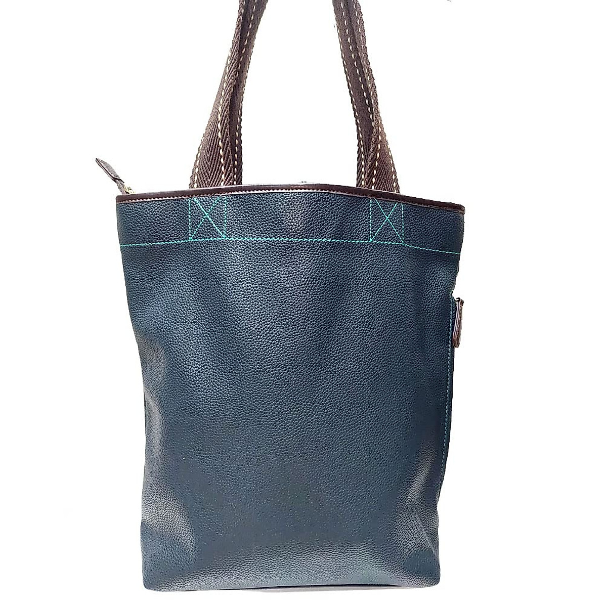 CHALA Handbags Big- Everyday Tote Women Handbag with Zip Around Wallet (Navy Paw Tote + White Paw Wallet)