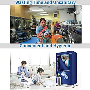 Portable Dryer 1600W-67 Inch Clothes Dryer,Foldable 3-Tier Electric Clothes Drying Rack,Energy Saving (Anion) Clothing Dryers Digital Automatic Timer Airer for Apartment House RV