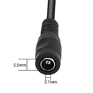 PNGKNYOCN 15CM 4 Pin DIN to 5.5 X 2.1mm DC Power Short Cable for CCTV Camera System Chargers Adapter (2-Pack)